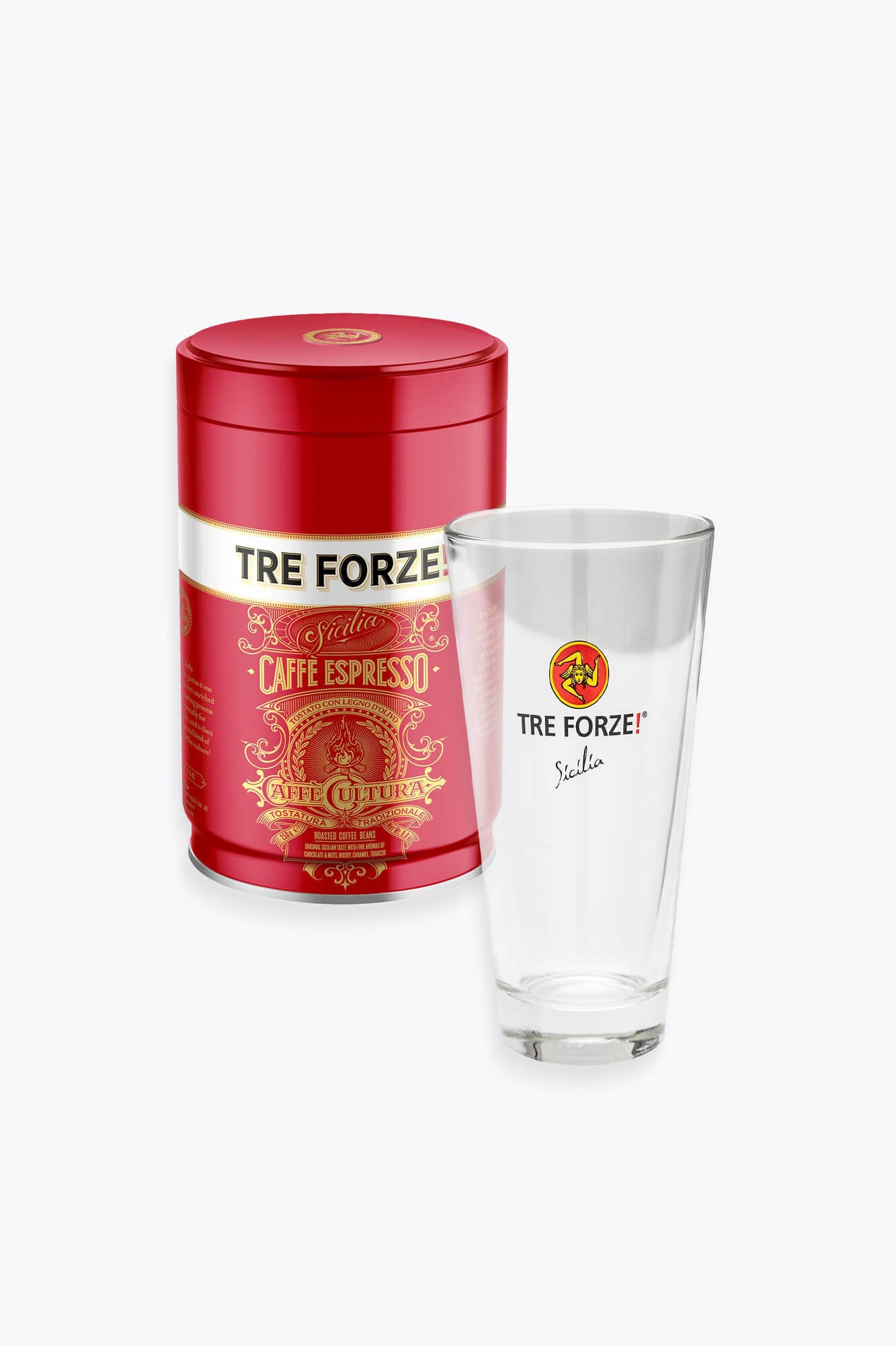 TRE FORZE! Caffe Espresso 250g Dose & Latte Macchiato Glas zum ...